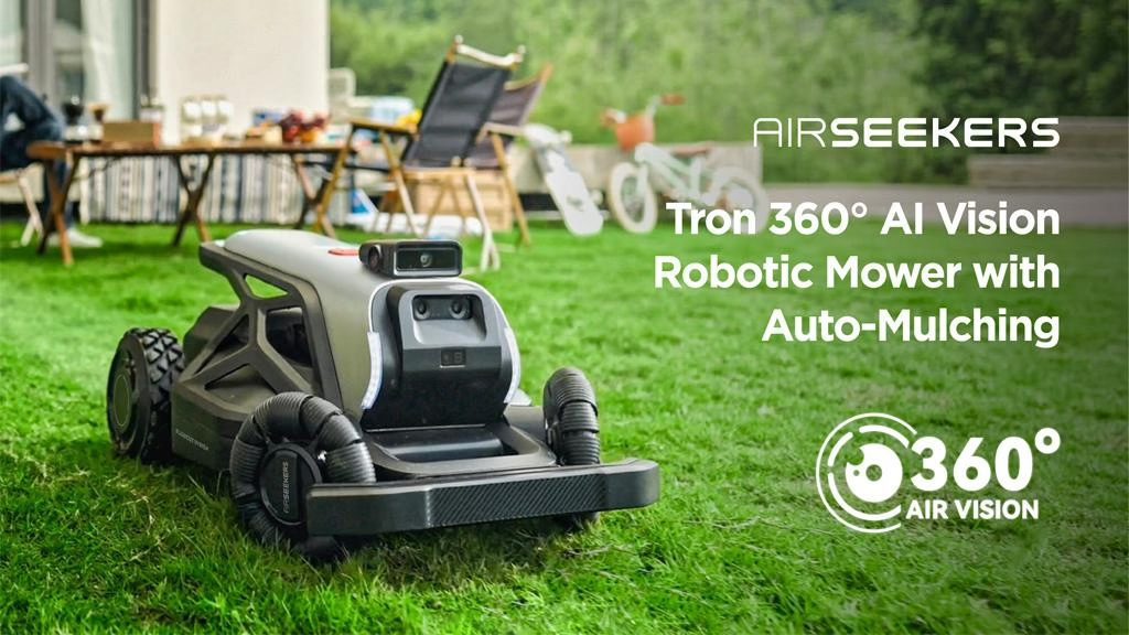 Tron 360° AI Vision Robotic Mower with Auto-Mulching | ProductHype