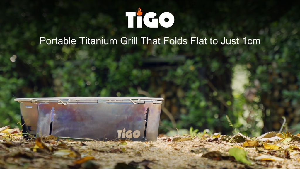 TiGo: Portable Titanium Grill That Folds Flat to Just 1cm | ProductHype