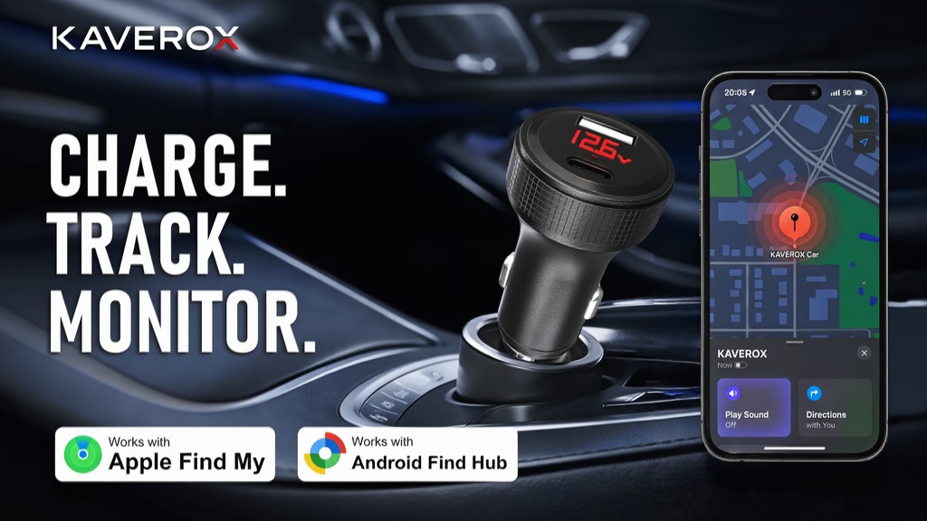 Kaverox: 1st 65W Car Charger with Dual-System Tracking | ProductHype